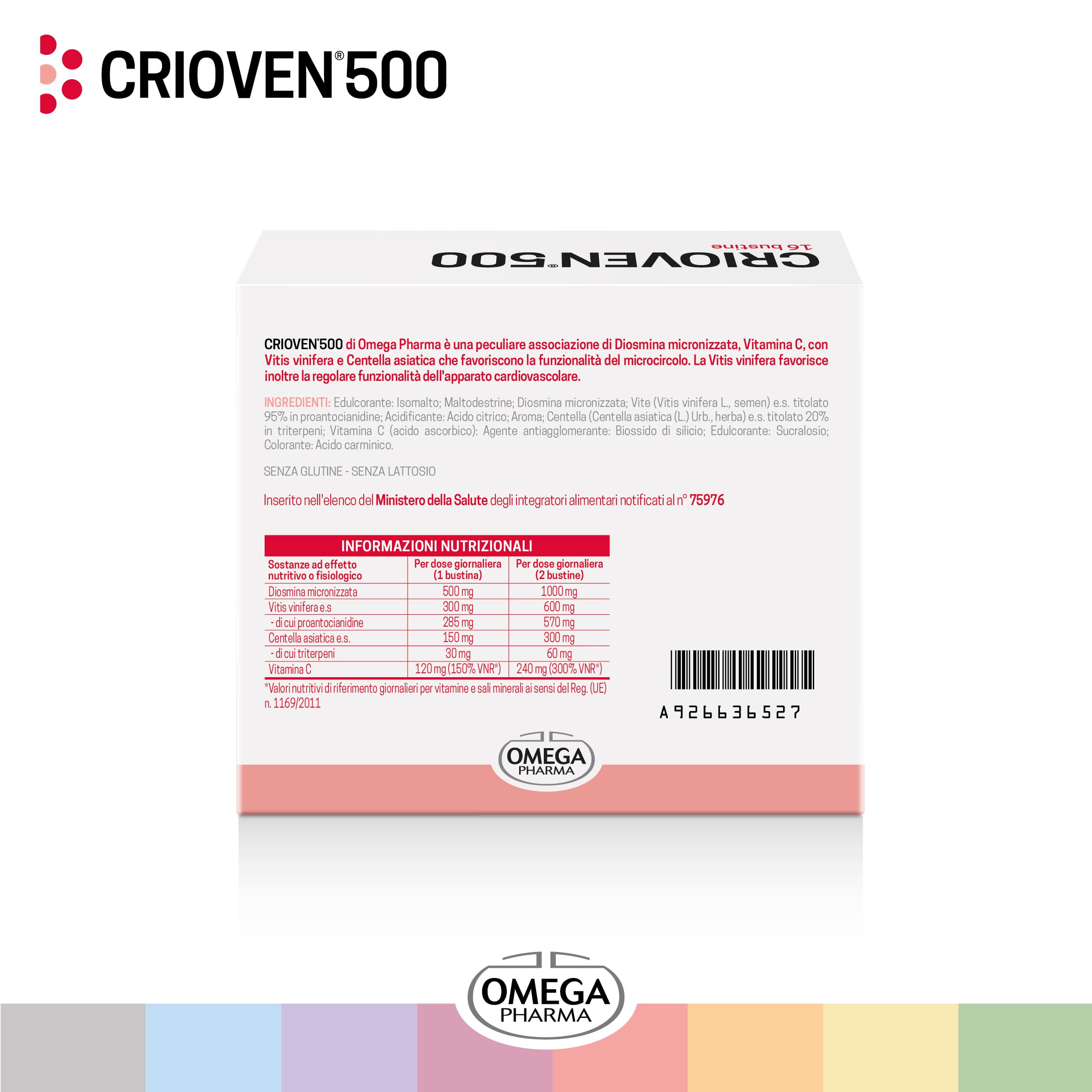 CRIOVEN 500 - 16 bustine - OmegaPharma