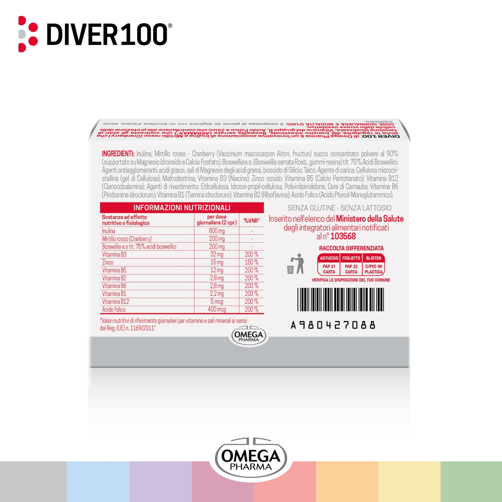 DIVER100 - 20 compresse - OmegaPharma